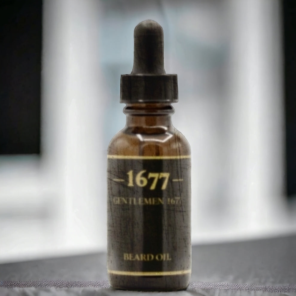 Gentlemen 1677 Beard Oil | Warm Woody Amber Grooming | Lady Primrose